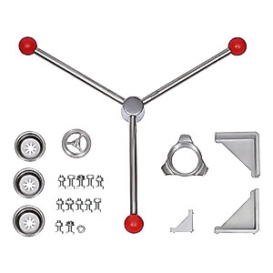 HENHAIY Commercial Churros Machine, 3L Home Vertical Type Manual Donuts Machine, Hand Crank Stainless Steel Professional Churro Maker, Apply for Restaurants, Cafeterias, Bakeries