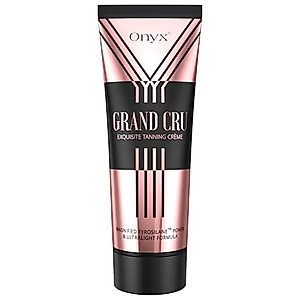 Onyx Grand Cru Tanning Lotion | Indoor & Outdoor Accelerator | Streak-Free Lightweight Formula | Hydrating Cream for Smooth Skin | Vegan & Paraben-Free | Men & Women | Deep Tan Enhancer & Skin Care