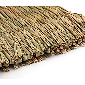 Yesland 12 Pack Woven Bed Mat for Rabbits - Grass Mat & Bunny Bedding Nest - Rabbit Bed and Natural Chew Toy Bed for Guinea Pig Chinchilla Squirrel Hamster Cat Dog and Small Animal