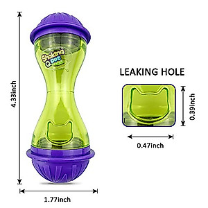 Cat Interactive Treat Dispenser Toy - Pet Slow Feeder Toy, Cat Food Dispensing Improve Intelligence IQ Puzzle Toy (4.33x1.77inch)