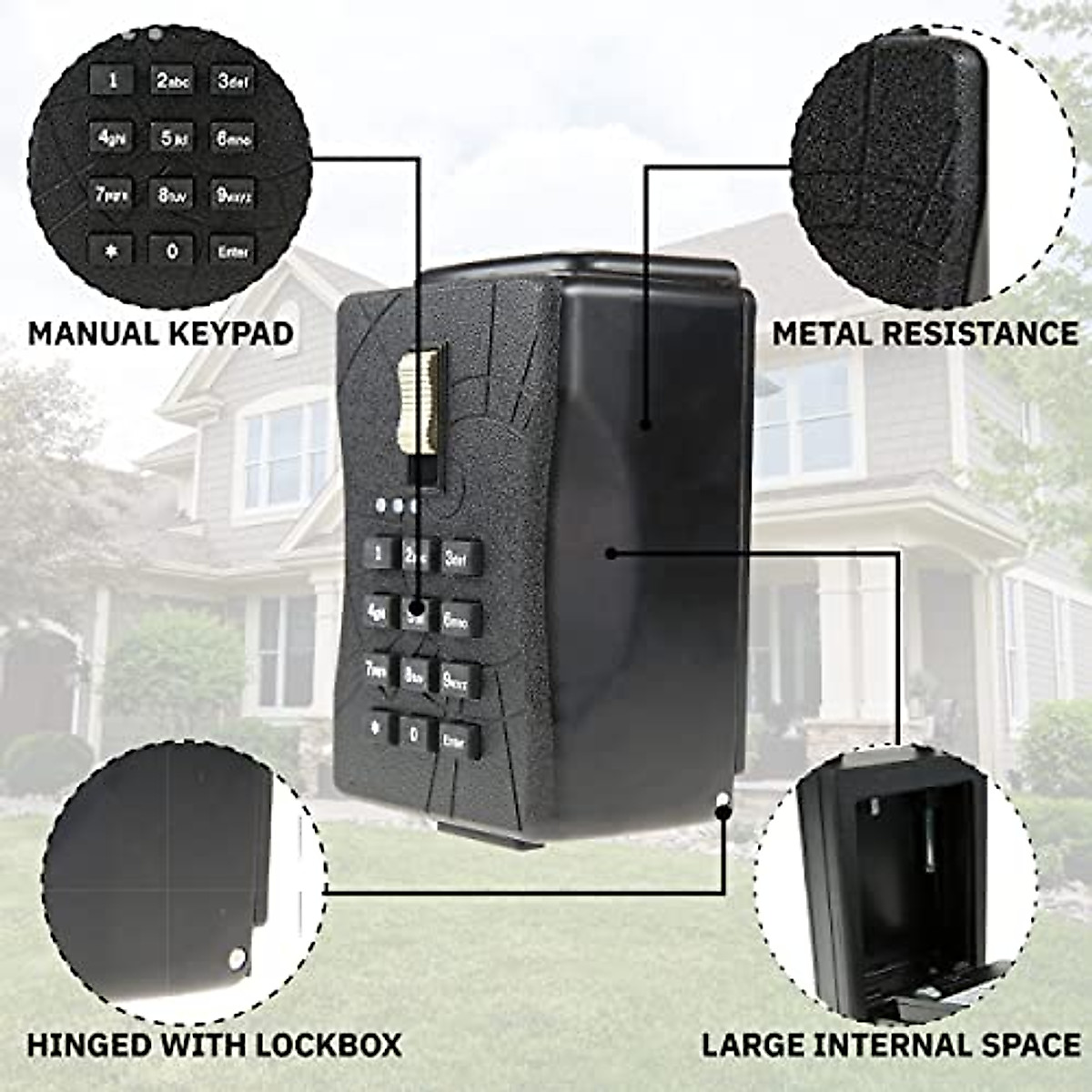 NU-SET Eyecon WiFi-Enabled Smart Lock Box Key Sharing for Home, Commercial Use, Real Estate, or Vacation Rental - Manage Access Remotely, Exclusive Feature Blockchain Secure Photo Key, 7080-3