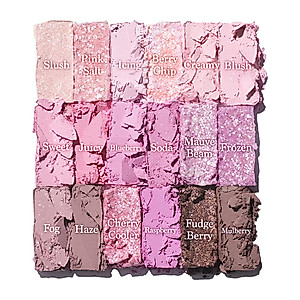 dasique Shadow Palette #18 Berry Smoothie l Vegan, Cruelty-Free l 18 Blendable Shades in Smooth Matte and Shimmer Finishes with Gorgeous Pearls