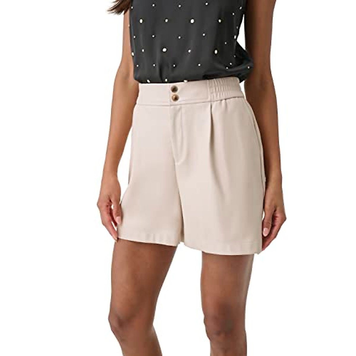 Karl Lagerfeld Paris Women's Everyday Fashion Sport Short, Bone, 12