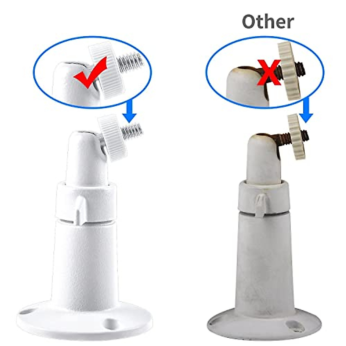 Security Camera Universal Mounting Bracket,Adjustable Indoor/Outdoor Security Wall Metal Bracket, Compatible with Arlo Pro/Pro 2/Pro 3/Pro 4/Ultra/Ultra 2, & with Ring Stick Up Cam Battery (4 Pack)