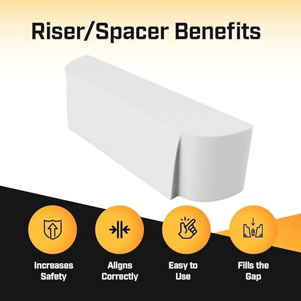 Sensor Riser Compatible with Ring - Security Sensor Spacer for Wireless Home Security System, Self Adhesive DIY Ring Alarm Space (½-inch)