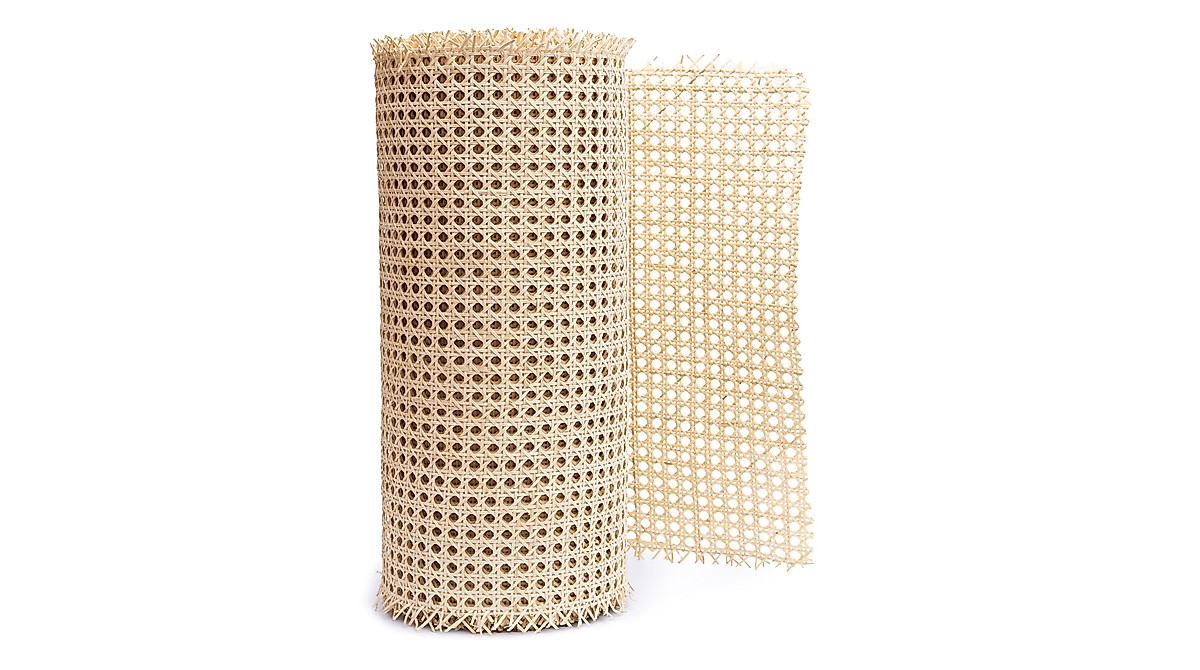 CLAYNIX 24" Rattan Webbing for Caning Projects Natural Open Mesh