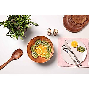 GoCraft Pure Copper Mixing Bowl with Hammered Finish for Salad, Egg Beating, Decorative & Kitchen Serving Purposes - 7.5" (Medium)