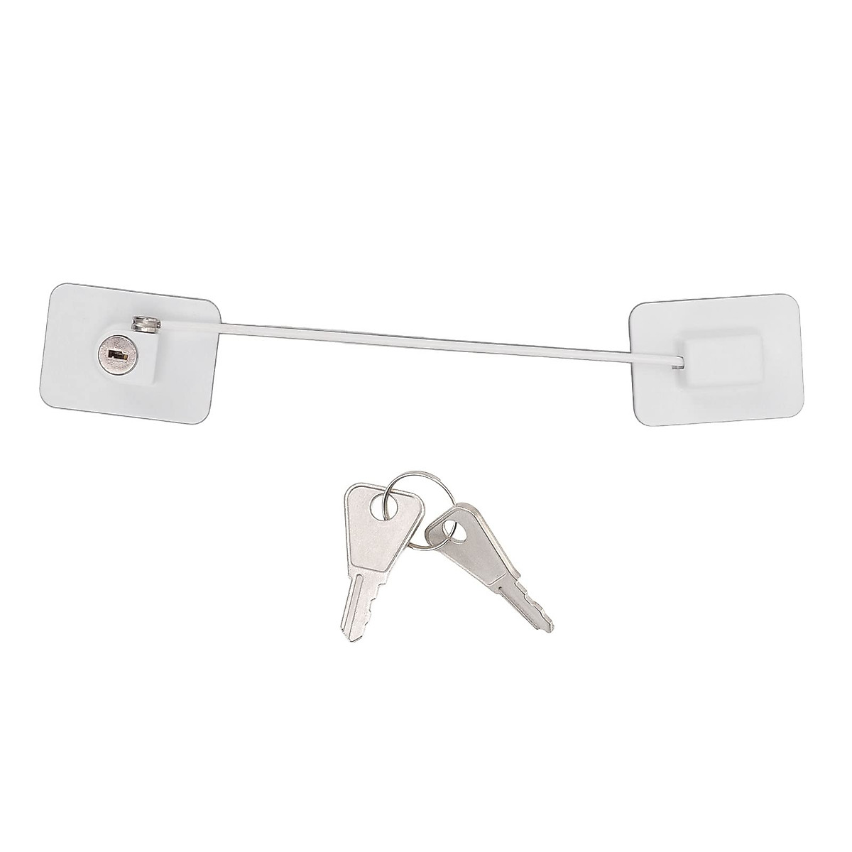 Refrigerator Lock Childproof Freezer Lock Child Safety Cabinet Drawer Lock with 2 Keys