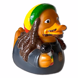 CelebriDucks - One Pond Rasta - Floating Rubber Ducks - Collectible Bath Toy Gift for Kids & Adults of All Ages