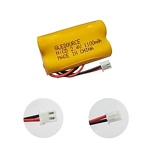 GLESOURCE 2.4V AA Exit Sign Battery Replacement for Exitronix 10010036 Lithonia 10010034 Interstate NIC1394 BEL-179 Exit Sign Emergency Light (2 Pack)