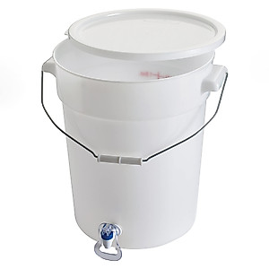 Beverage Dispenser White BPA Free Polypropylene 6 Gallon