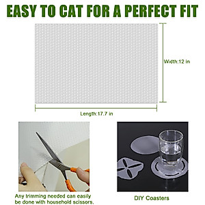 Refrigerator Liners, 12" x 17.7" Fridge Liner Washable Refrigerator Mats, Home Kitchen Gadgets Accessories Organization Must Haves for Freezer Glass Shelf Shelving Drawers Cupboard Cabinet - 7 Pack