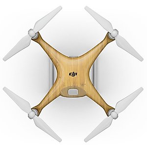Design Skinz Design Skinz Real Light Bamboo Wood Full-Body Wrap Decal Skin-Kit Compatible with The Drone DJI Inspire 1