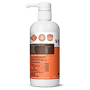 100% Pure Wild Alaskan Salmon Oil for Dog & Cat Food - Large 16 oz - Omega 3 & 6 Liquid Fish Oil Supplement - Supports Healthy Coat & Joints - Helps Dry Skin & Allergies