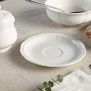 Villeroy & Boch Manoir Saucer, Premium Porcelain, White, 15cm/5.9in