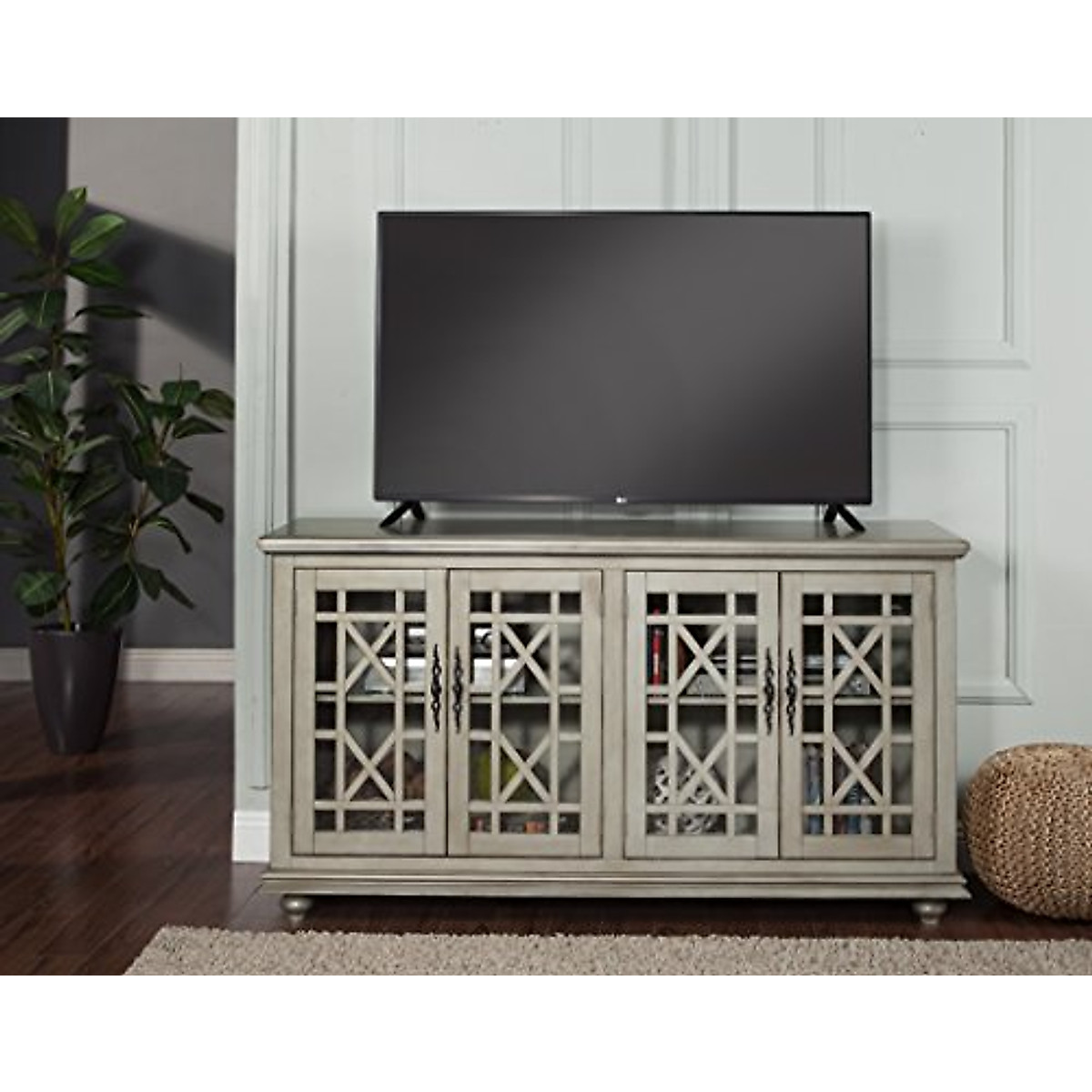 Martin Svensson Home Marche 63" TV Stand, Antique Silver
