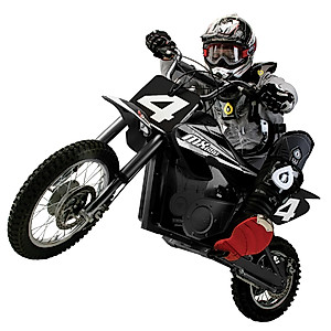Razor MX650 Dirt Rocket High-Torque Electric Motocross Dirt Bike with Speeds up to 17 MPH for Uphill and Off-Road Conditions, Black