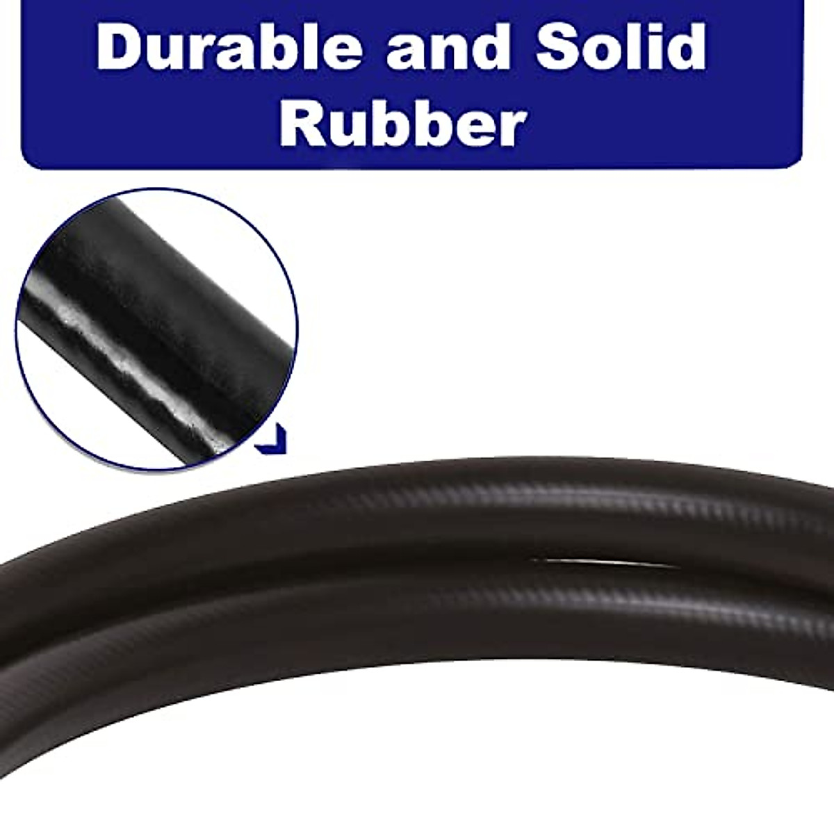Flame King Quick Connect Hose for RV, Van, Trailer, LP Gas Only, 48 inches (4-Ft), 1/4" ID Thermo Plastic Hose Assembly, 100395-48a , Black