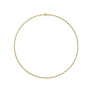 Amazon Essentials 14K Gold Plated Fine Figaro Chain 20", Yellow Gold