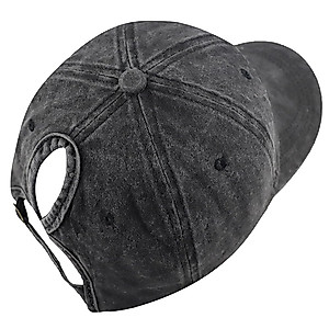 Tacoesha Gardening Gifts for Women Mom, Garden Hair Don’t Care Ponytail Hat, Adjustable Washed Cotton Embroidered Garden Accessories Baseball Cap, Gifts for Birthday