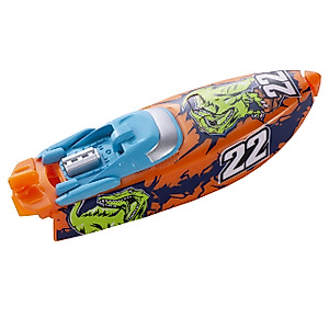 Micro Boats Wave 3 Dino Racers Series 3 by ZURU (2 Pack) Fully Motorized, Self-Steering Micro Toy Boat 25306 Multicolor