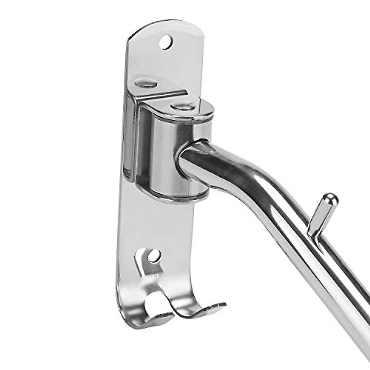 Folding Clothes Rack, 13.4“ Stainless Steel Wall Mounted Clothes Hanger with 6 Hooks Heavy Duty Swing Clothes Holder Closet Storage Organizer Modern Durable Drying Rack Hook Polished Finish ( 2 Pack )