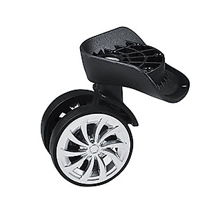 Zyyini 2pcs Luggage Suitcase Universal Wheels, Luggage Swivel Wheel Replacement, Poly Urethane Durable 360 Degree Rotation Wheels, Travel Suitcase Wheels With Screws For Ordinary Luggage Box