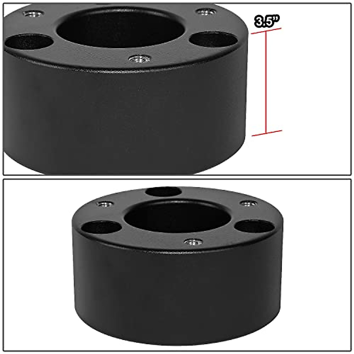 J2 Engineering 3.5" Front Leveling Lift Kit Strut Mount Spacers Compatible with 06-19 Ram 1500 4WD, J2-LK-DG-F-004-BK