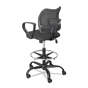 Safco Products Vue Mesh Extended-Height Chair 3395BL, Ergonomic, Breathable Mesh Back, Black, mid-Back