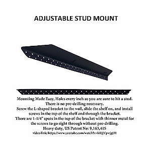 Joel's Antiques Floating Wall Shelf, Solid Pine, Shelving for Bathroom, Kitchen, Living Room, Patented Easy Install, Medium Brown, 30" x 8" x 2"