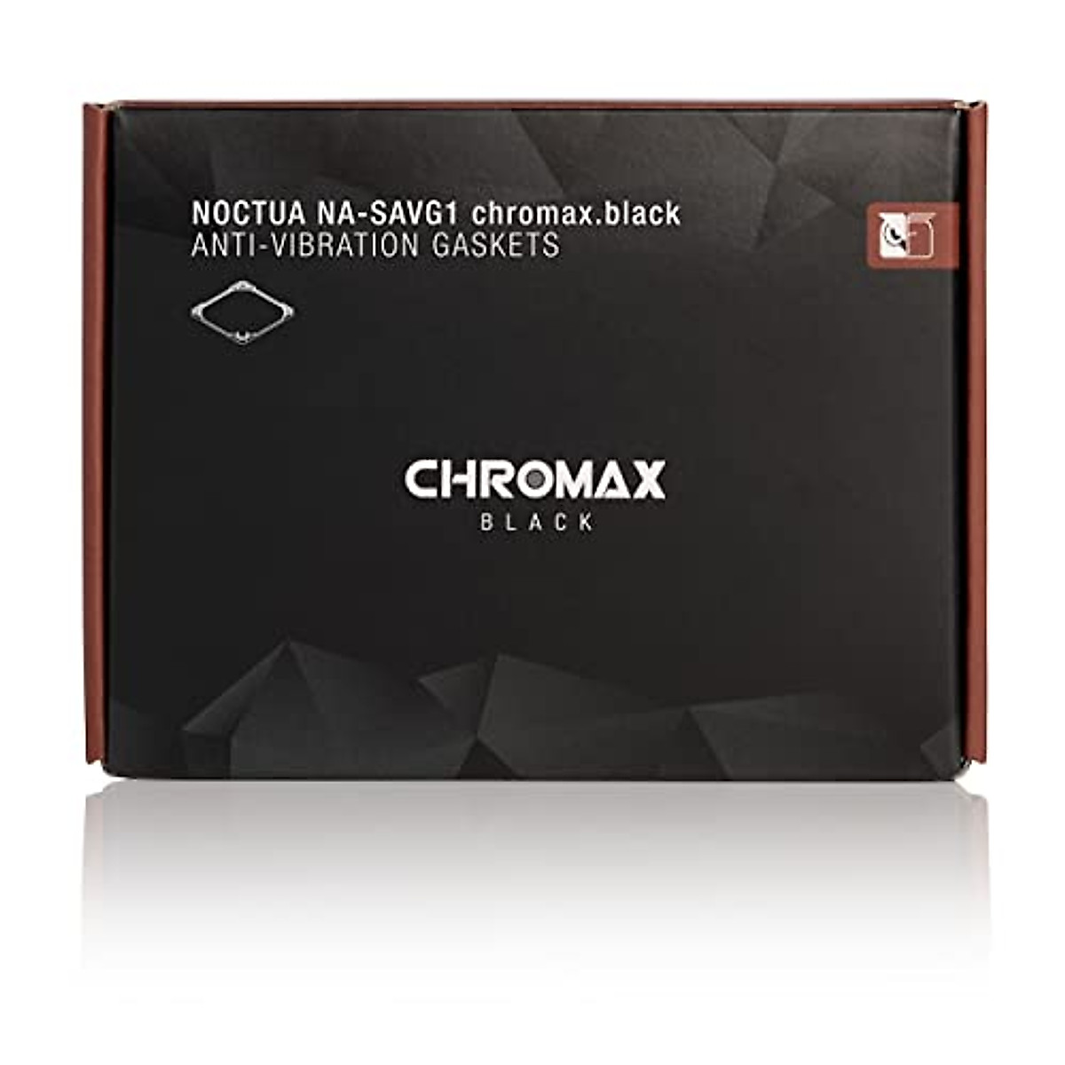 Noctua NA-SAVG1 chromax.Black, Anti-Vibration Gaskets for 120x25mm Fans (Set of 3, Black)