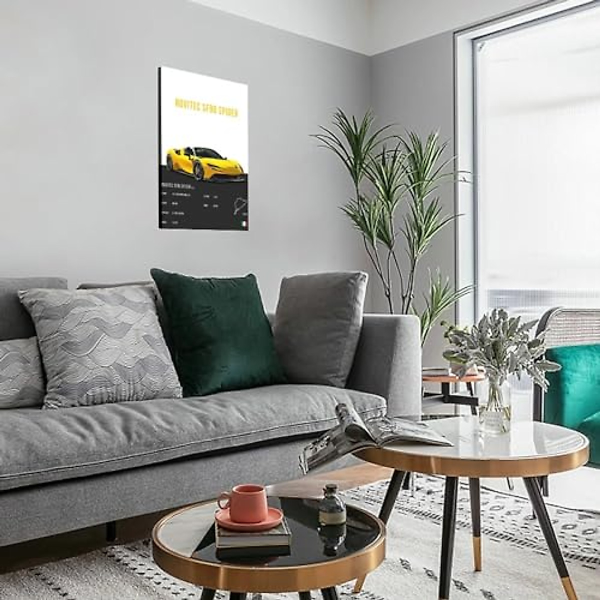 Car Poster Ferrari F40 Supercar Posters Racing Car Canvas Wall Art For Boy's Bedroom SuperCar Wall Decor Frame-style 20x30inch(50x75cm)