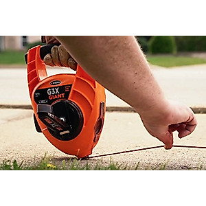 Keson G3X Giant Chalk Line with High Speed Rewind, 12 oz Capacity, 100 ft String "Packaging may vary"