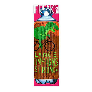 FREAKER Fits Every Bottle Can Beverage Insulator, Stops Bottle Sweat, Lance Tiny Arms Strong Cycling Tyrannosaurus Rex Bike Bicycle