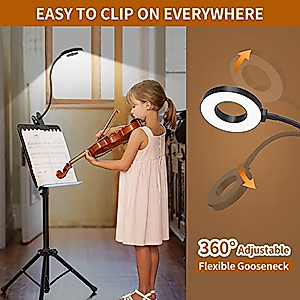 iZELL Desk Lamp, [3 Color Modes & 10 Brightness] LED Reading Light with Clamp, Flexible Gooseneck Book Light for Kids Reading Book in Bed at Night Clip on Table, Headboard, Dorm, Zoom Meetings