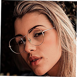 Healeved 6pcs Glasses Pads Fittings Universal Slip Pad Gasket Eyeglass for Accessories Eyeglasses Cushion Replacement Golden Supplies Kits and Nose Metal Anti- Re Sunglasses Support