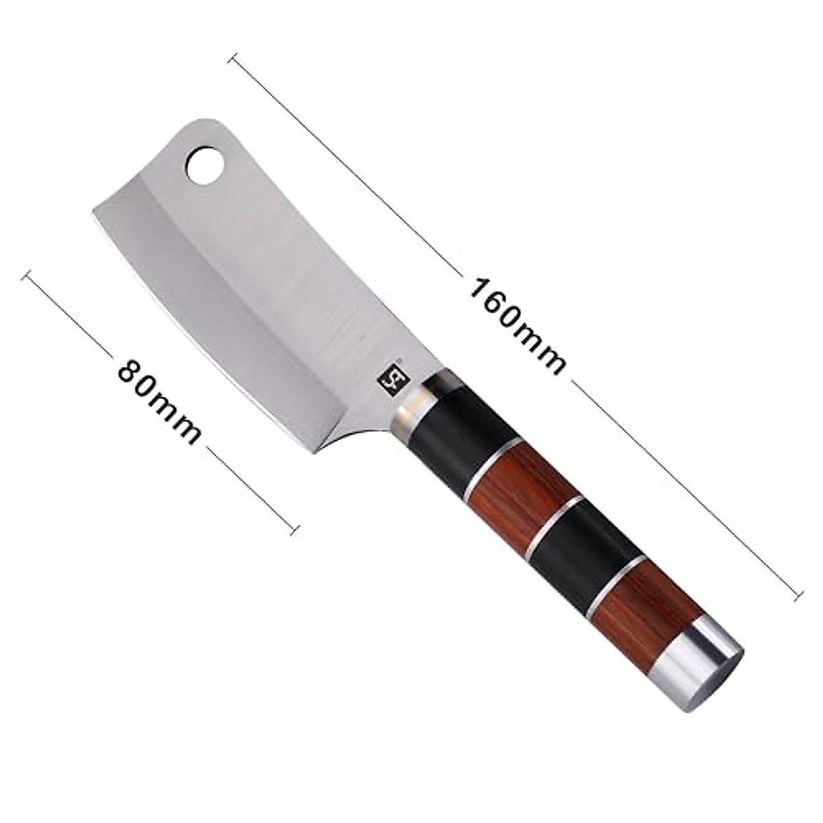 YQ Premium Cheese Knife for Charcuterie Boards,Multipurpose Cheese Cutter Cheese Cleaver,Hard Cheese Cutting Knife,3.2" Colorful Wooden Handle,Gift Box