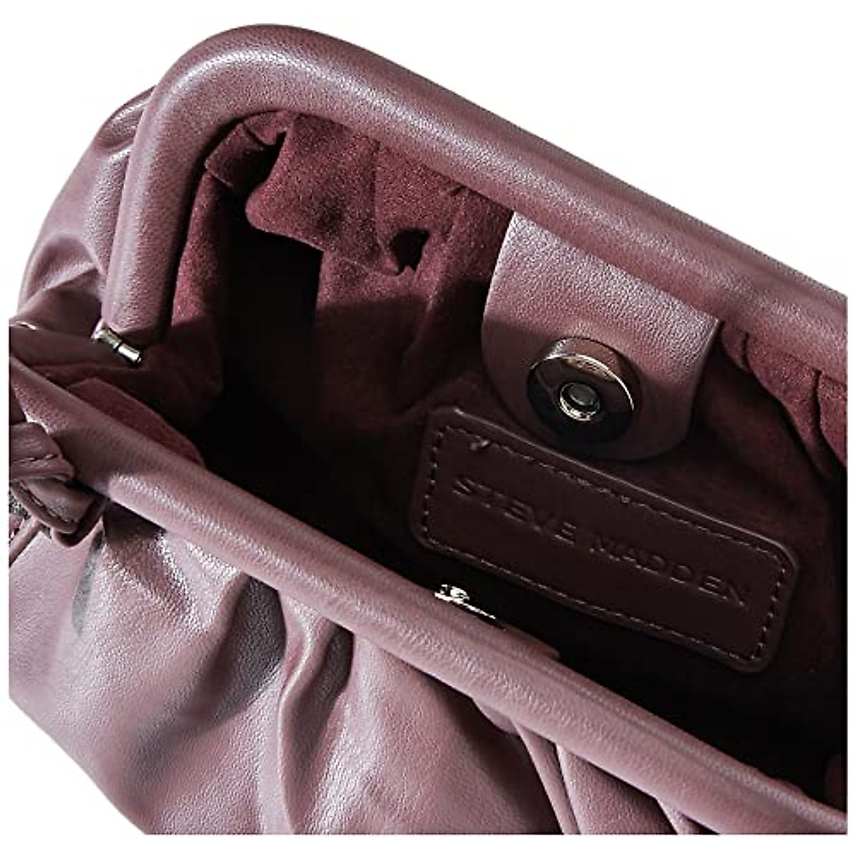 Steve Madden womens Steve Madden Nikki Clutch Crossbody, Burgundy, One Size US