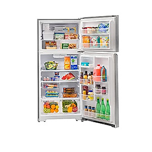 Winia 18 cu. Ft. Top Freezer Refrigerator with Icemaker - Stainless Steel