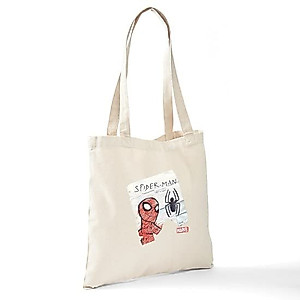CafePress Spider Man Paper Tote Bag Natural Canvas Tote Bag, Reusable Shopping Bag