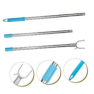 CAXUSD Sturdy Metal Clothes Pole Splicing Clothes Reach Pole for Living Room Essentials