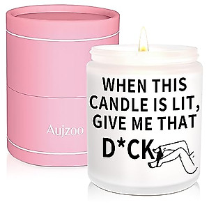 Aujzoo Funny Gifts for Boyfriend,Husband Gifts,Boyfriend Birthday Gifts,Naughty Gifts for Him,Bachelorette Gifts,Bride Gifts,Romantic Gifts for Wife,Anniversary,Valentine's day Candle Gifts for Couple