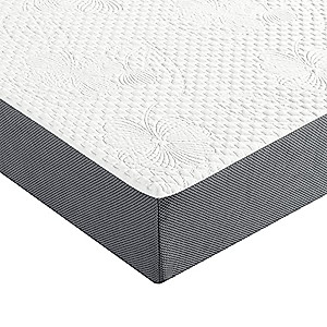 Olee Sleep 6 Inch Ventilated Gel Infused Memory Foam Mattress, CertiPUR-US® Certified, Gray, Twin XL