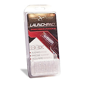 Carbon Express LAUNCHPAD Precision Nock, Size .244 (Fits All Carbon Express Shafts with a 0.244 inside diameter), 12-Pack