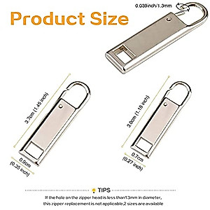 1 one enjoy Upgraded Zipper Pull Replacement Metal Zipper Handle Mend Fixer Zipper Tab Repair for Shoes Luggage Suitcases Bag Jacket (8 PCS)