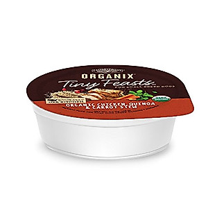 Castor & Pollux Organix Tiny Feasts Organic Chicken, Quinoa & Carrot Stew Dog Food Trays, 3.5 Ounce (Pack of 12)