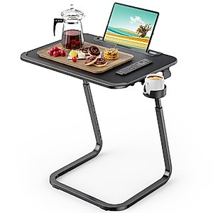 SAIJI TV Tray Table - Heavy Duty Extra Large TV Tray, Upgraded TV Dinner Trays for Eating Snack Food, Tilt & Height Adjustable TV Tray Laptop Desk for Sofa & Bedside Small Table