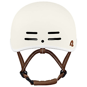 Retrospec Remi Adult Bike Helmet for Men & Women - Bicycle Helmet for Commuting, Road Biking, Skating, Matte Eggshell, Small 54-57cm