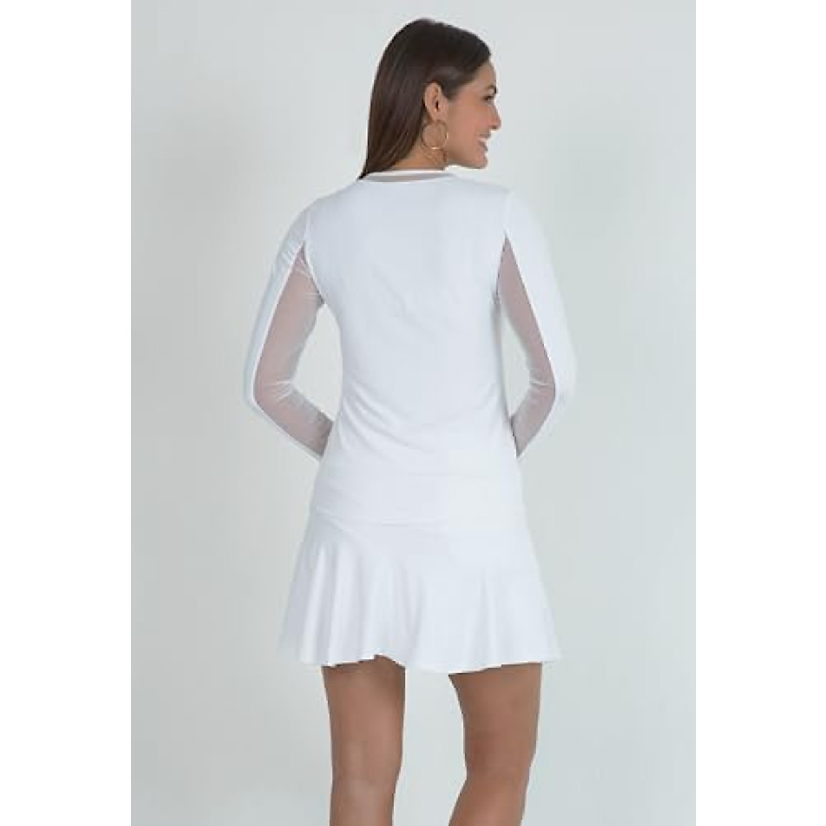 IBKUL Athleisure Wear Sun Protective UPF 50 Icefil Cooling Tech Long Sleeve Crew Neck Top with Under Arm Mesh – 83000 Black Solid S