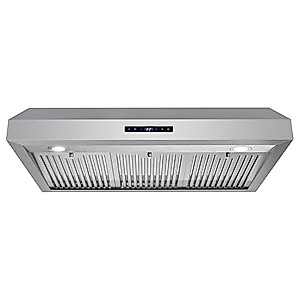 COSMO UMC36 36 in. Haven Collection 380 CFM Ducted Under Cabinet Range Hood, LED Lights, Touch Controls, Stainless Steel